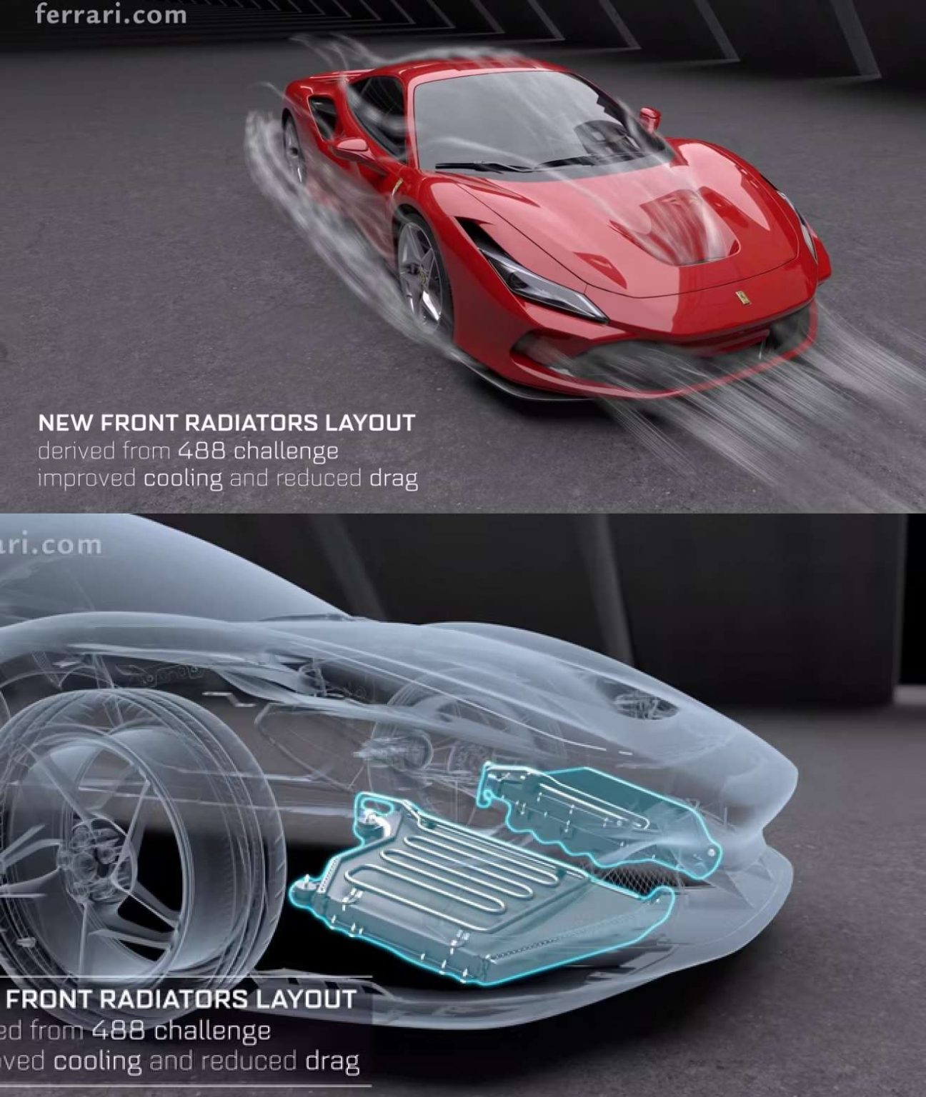 Ferrari F8 Tributo S-Duct vent makes perfect nook for orange tabby cat ...
