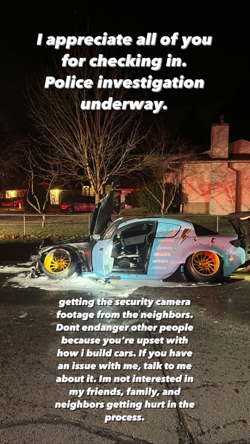 World's most hated & stanced Mazda RX8 set on fire & burns to the ...