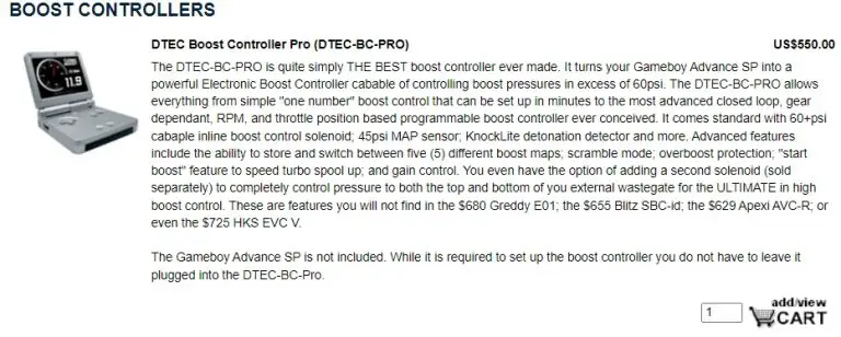 The TurboXS DTEC BC PRO turned a $99 Gameboy Advance SP into a powerful ...