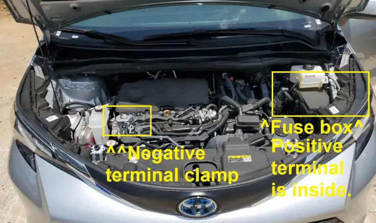 How to jump start a 2021+ Toyota Sienna Hybrid: Finding positive ...
