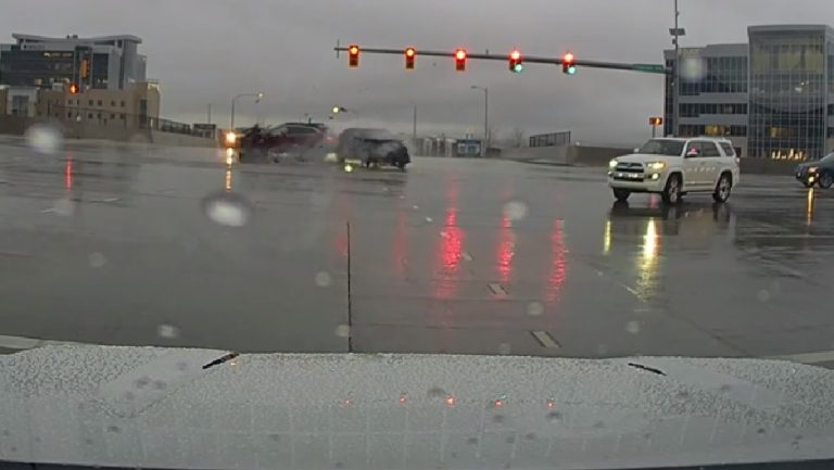 Shocking Traffic Mishap in Lehi, Utah: Driver's Traffic Signal ...